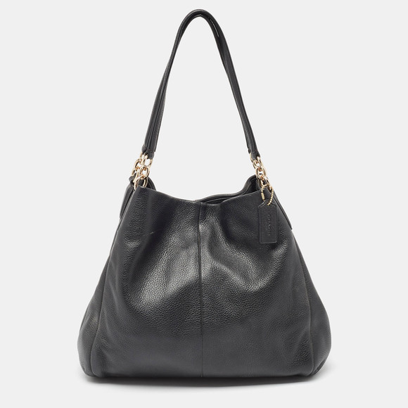 Coach | Bags | Coach Black Leather Phoebe Madison Shoulder Bag | Poshmark